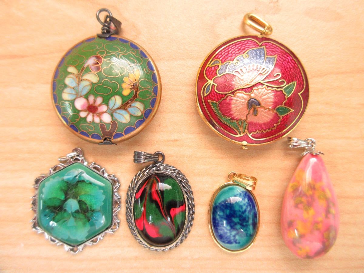 Yahoo!オークション - 【D89】焼き物 焼き物系 七宝焼 など ペンダント...
