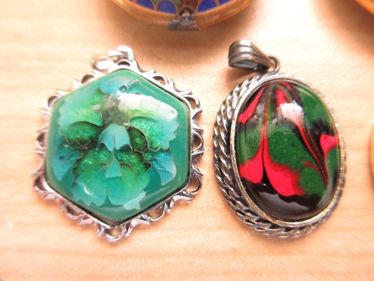 Yahoo!オークション - 【D89】焼き物 焼き物系 七宝焼 など ペンダント...