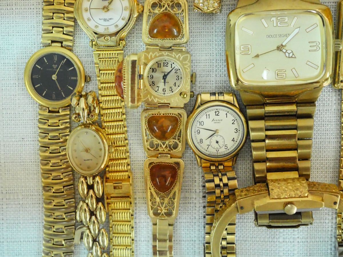 Yahoo!オークション - 【Y17】 60サイズ ゴールドカラー 腕時計 時計 ...