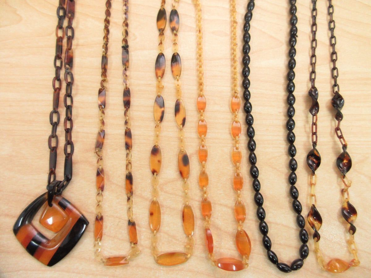 Yahoo!オークション - 【D82】鼈甲 ベッコウ べっ甲 ネックレス ヴィン...