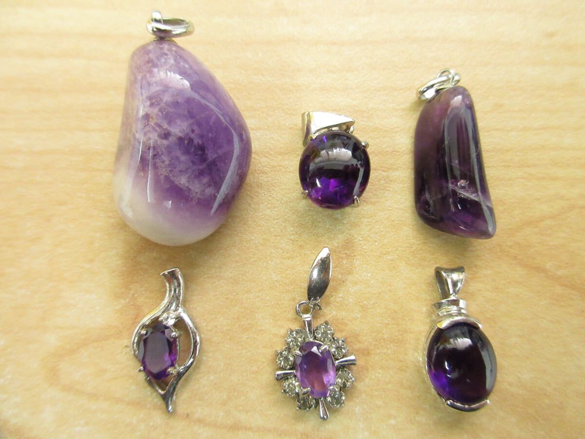 Yahoo!オークション - 【B72】アメジスト 紫水晶 ペンダントトップ ネ...