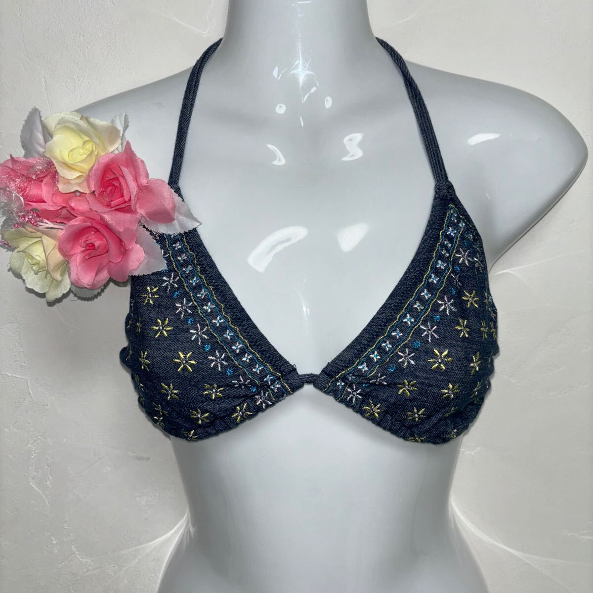 Yahoo!オークション - 整理品 Pua Pua レディース水着トップス デニム...