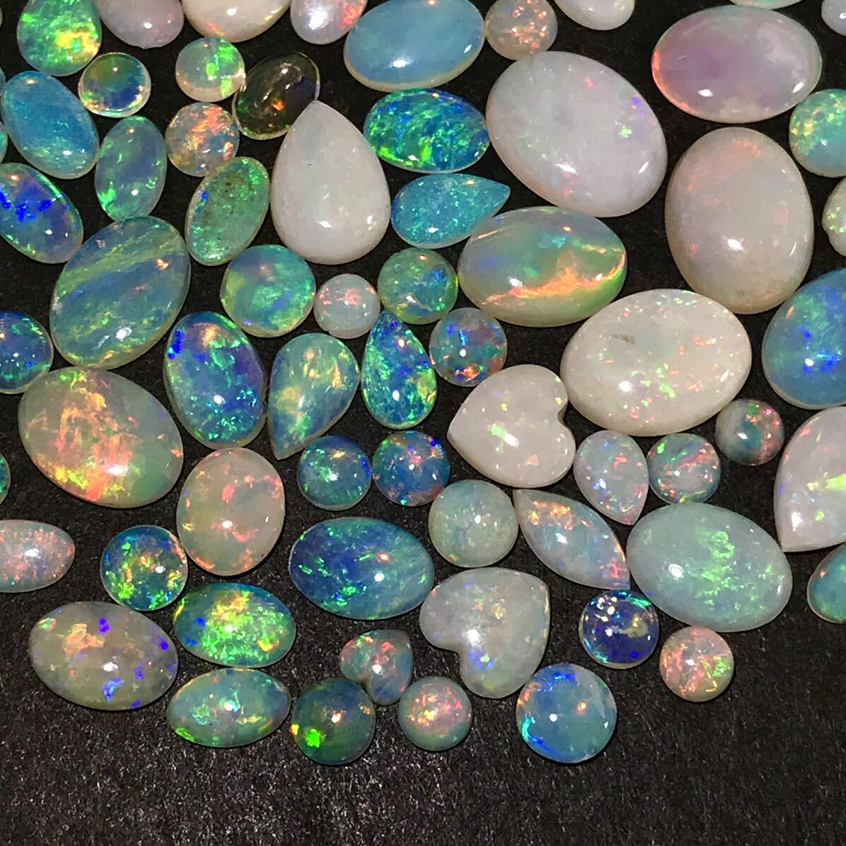 Yahoo!オークション - 小粒 遊色効果 (天然オパールおまとめ)s 25.5ct ...