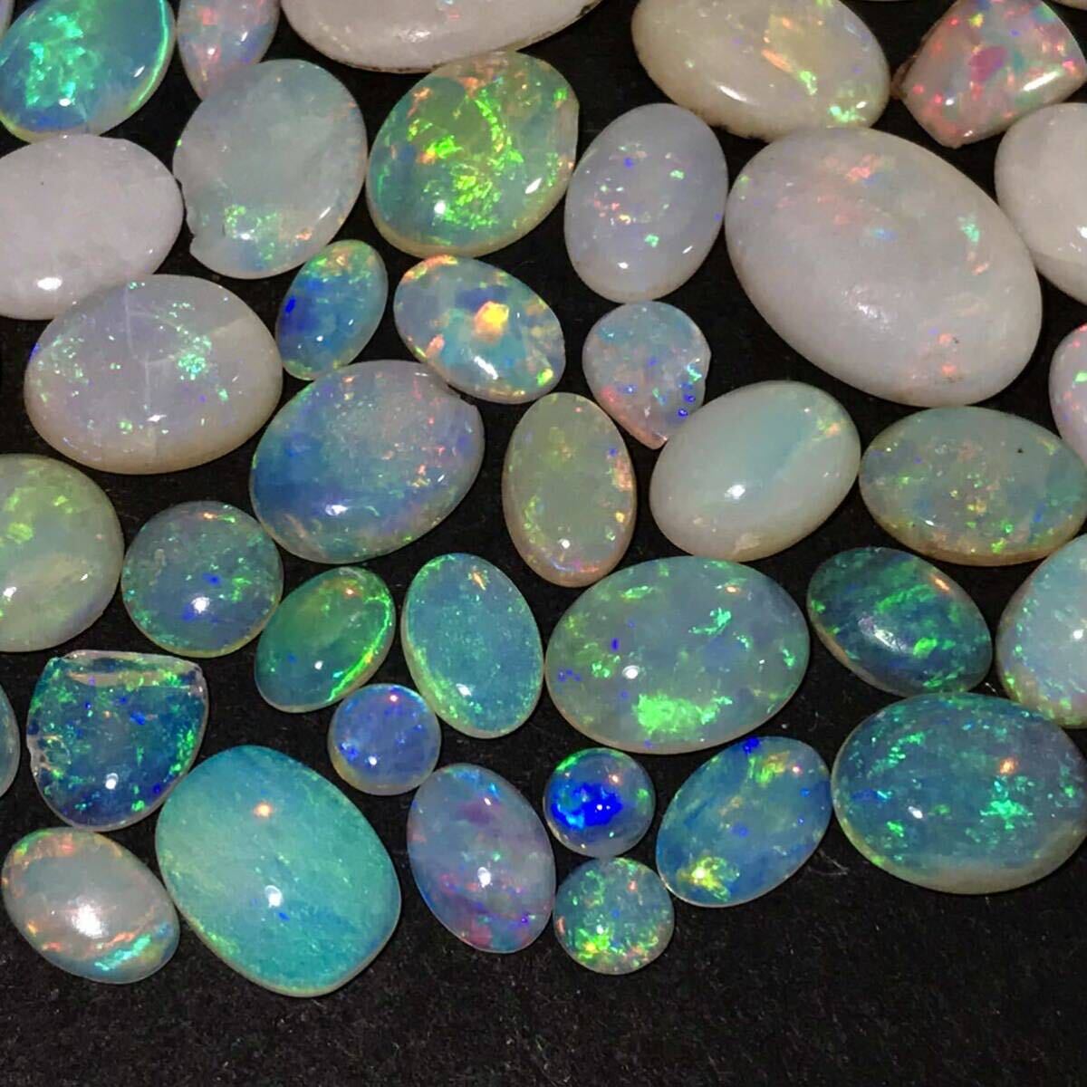 Yahoo!オークション - 小粒 遊色効果 (天然オパールおまとめ)s 26ct ル...