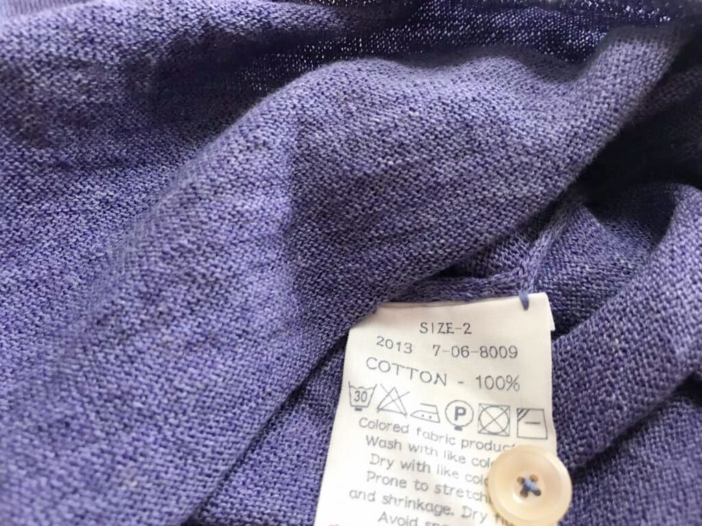 Yahoo!オークション - 45rpm R コットンニットカーディガン青紫サイズ2