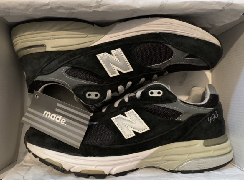 Yahoo!オークション - 美品 付属品完備 27cm new balance mr993 bk 993...