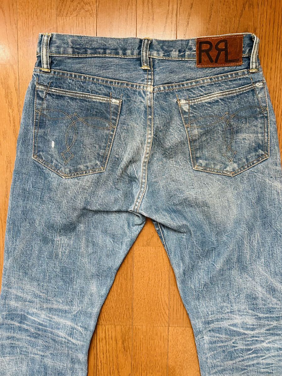 Yahoo!オークション - 32×30 RRL全盛期リペア加工&ユーズド加工ジーン...