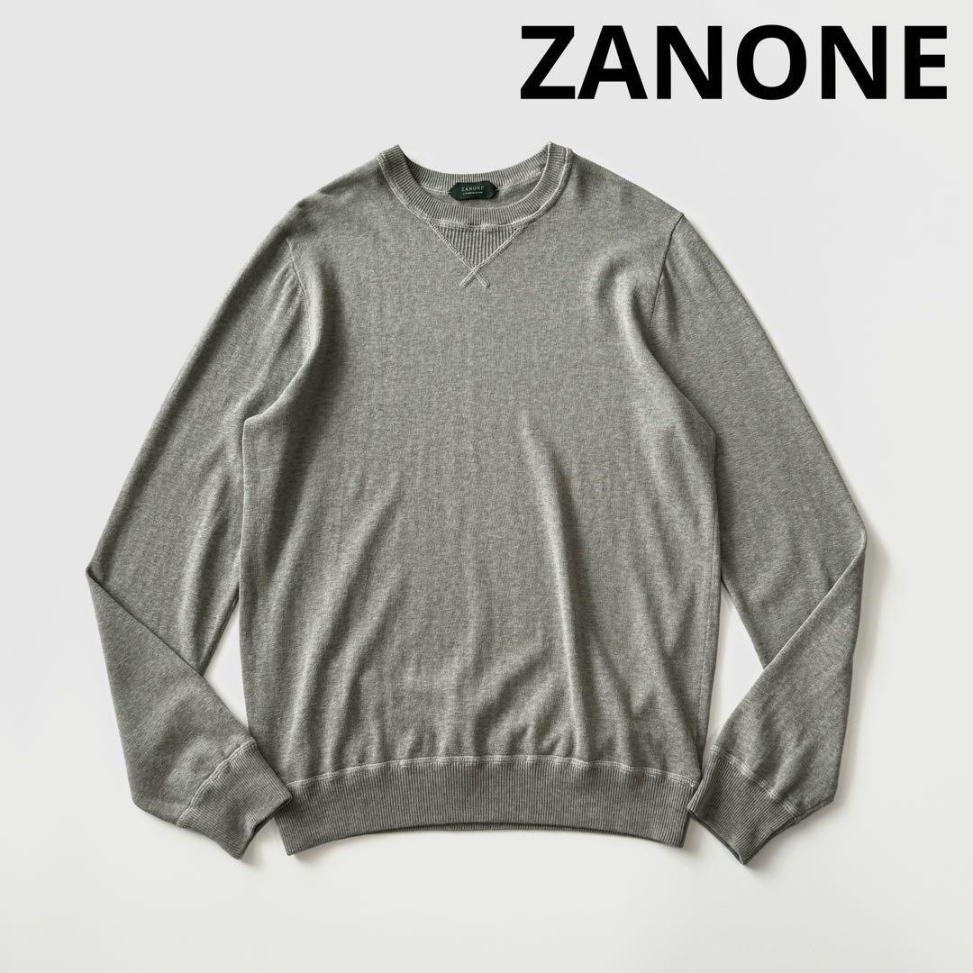Yahoo!オークション - ZANONE ザノーネ クルーネック コットン ニット ...