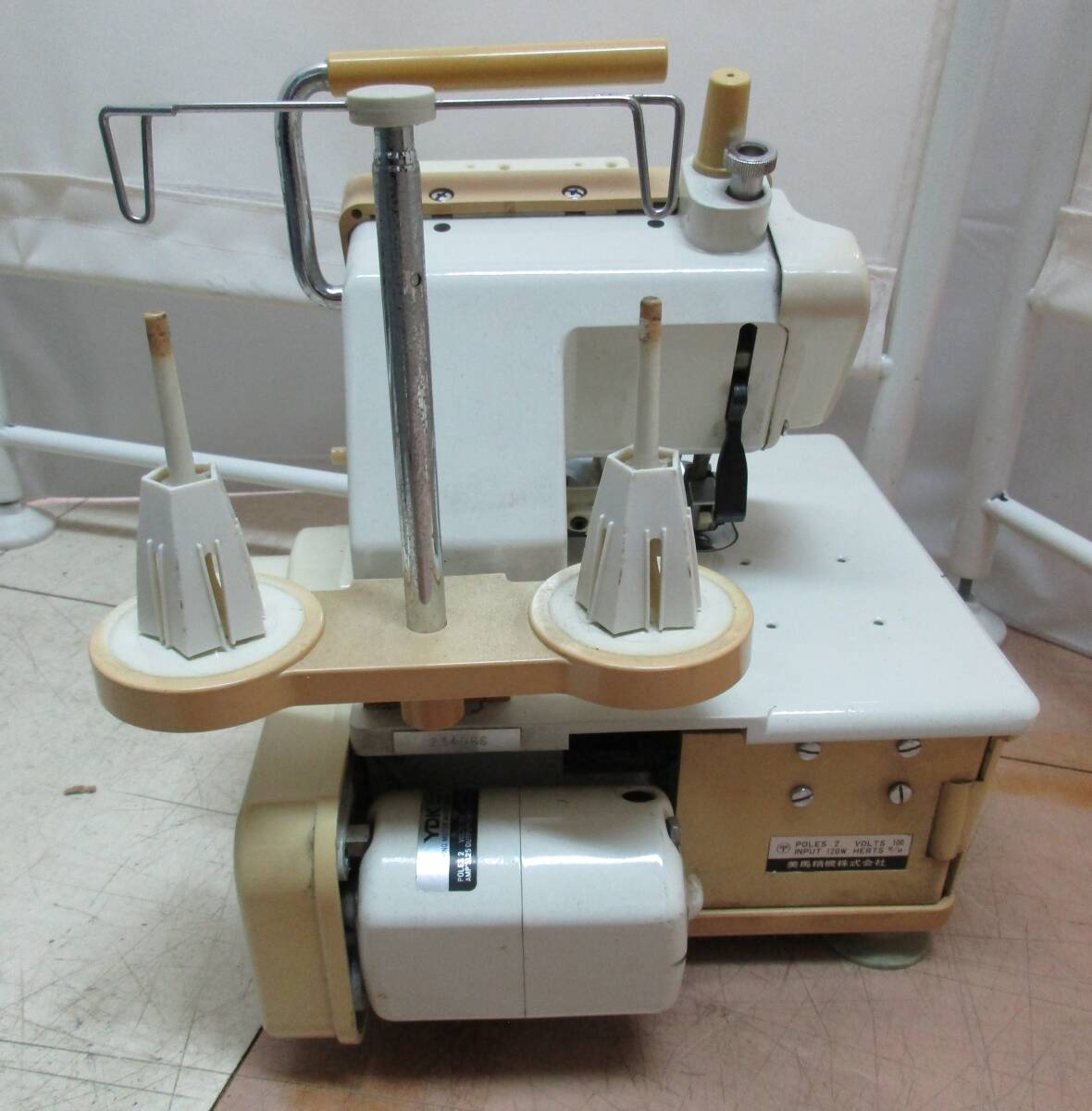 T8-19 Mima Seiki 美馬精機 2本ロックミシン ML-325L Mammylock / SEWING MOTOR YDK / YM-61R 手芸 裁縫 ハンドクラフト(本体 ...