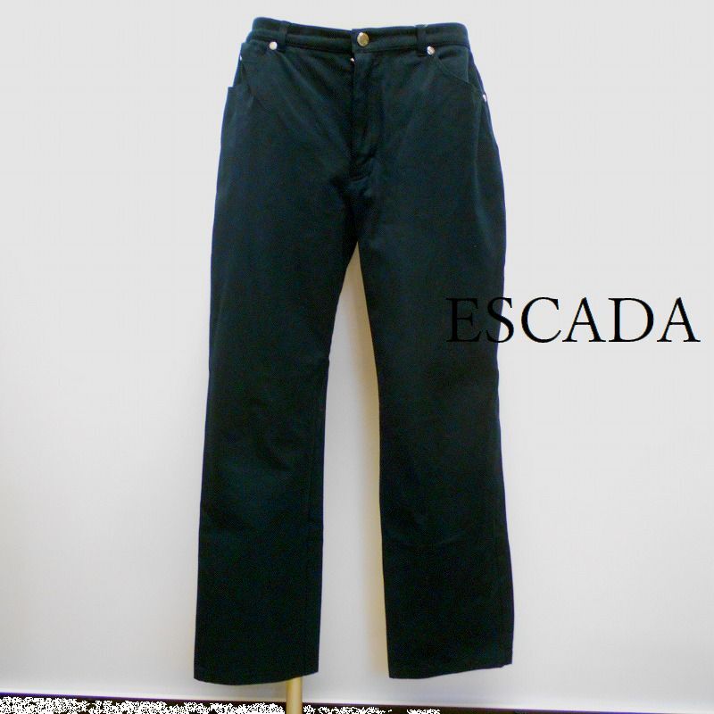 Yahoo!オークション - 905335 ESCADA エスカーダ 黒系 パンツ 44