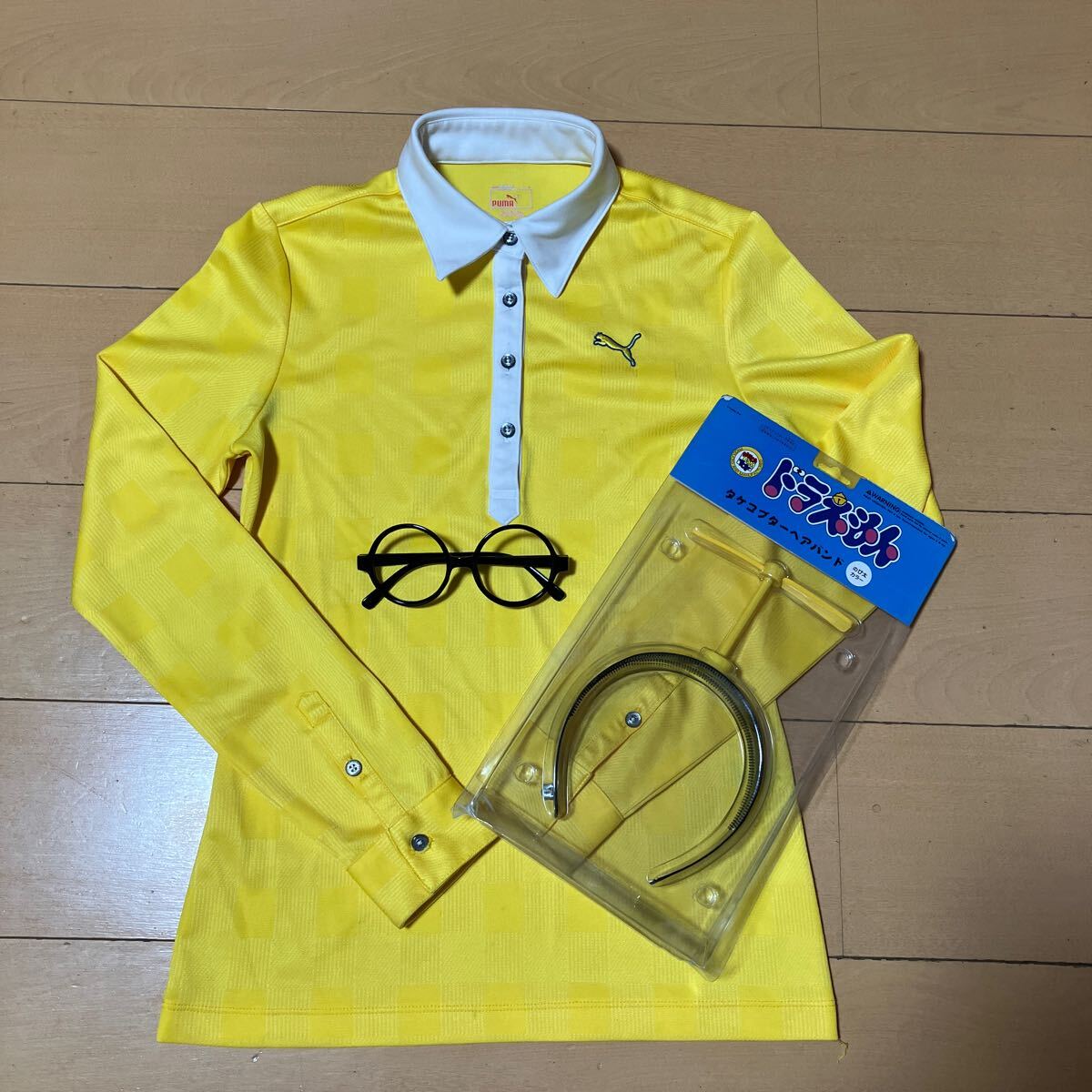 Yahoo!オークション - のび太 ドラえもん タケコプター 黒メガネ ポロ...