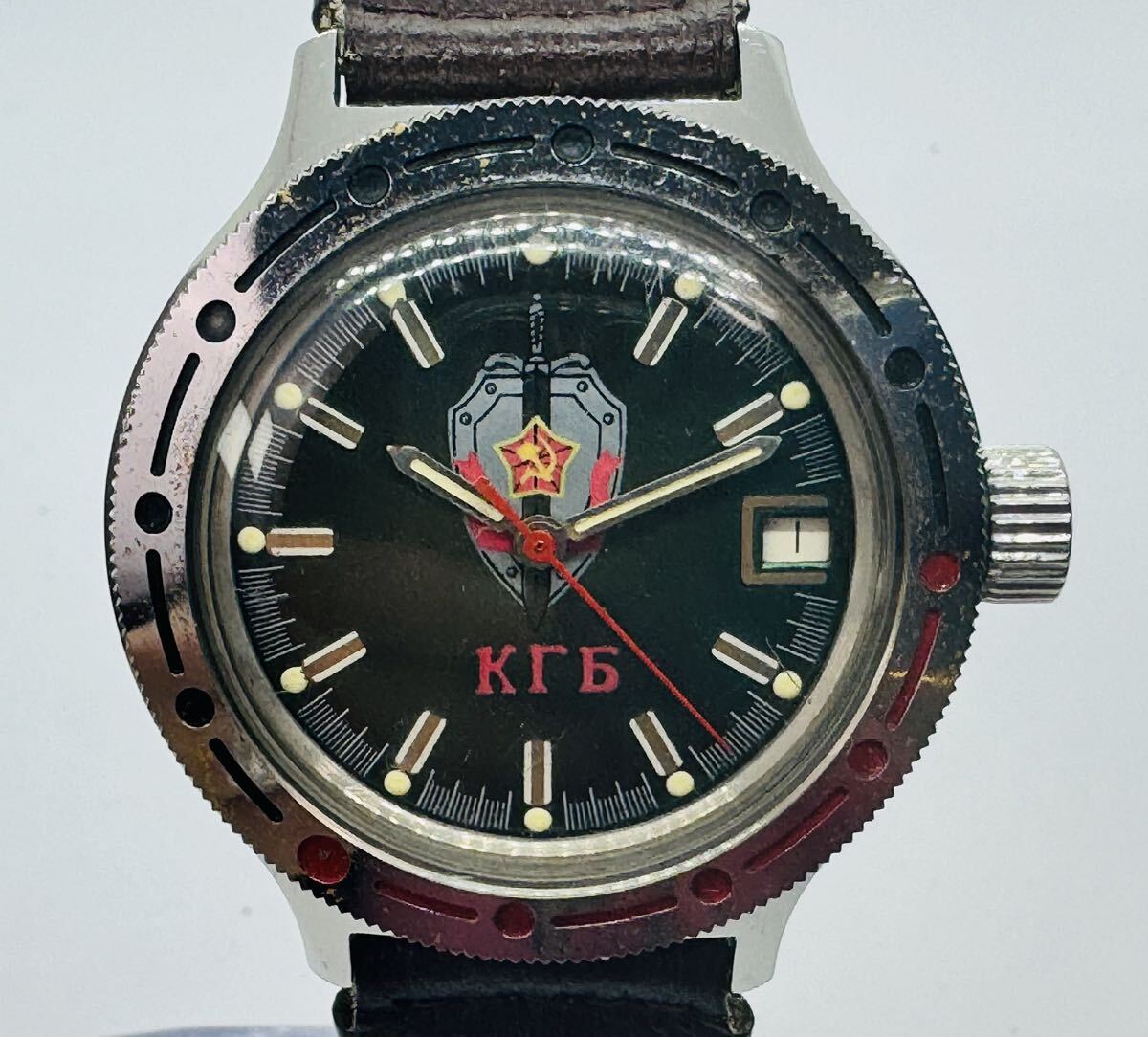 Yahoo!オークション - Э Vostok ボストーク KGB ロシア製 デイト 自動...