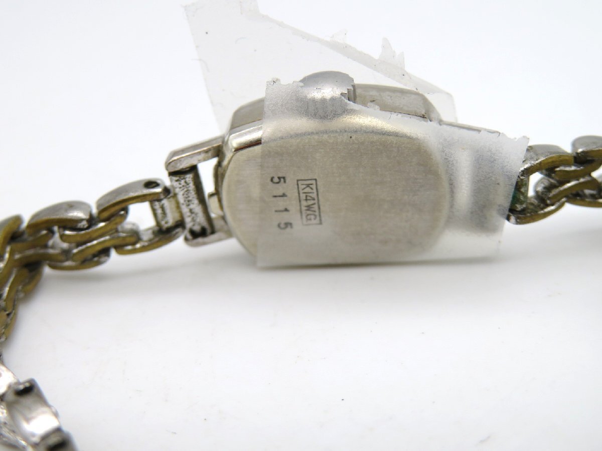 Yahoo!オークション - 1円 稼働 ロンジン K14WG シルバー 手巻き レデ...