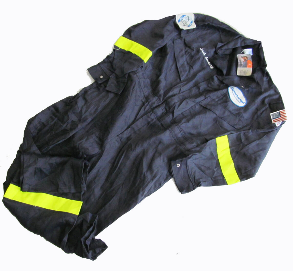 Yahoo!オークション - US古着 未使用 Bulwark 難燃 FR 長袖 つなぎ ワ...