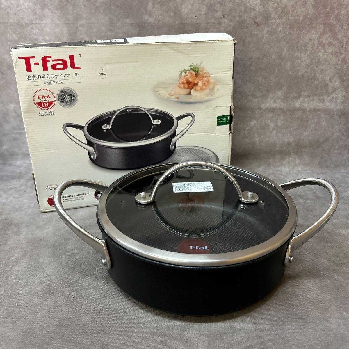 Yahoo!オークション - 美品 T-fal ティファール 24cm 3.4L シャローパ...