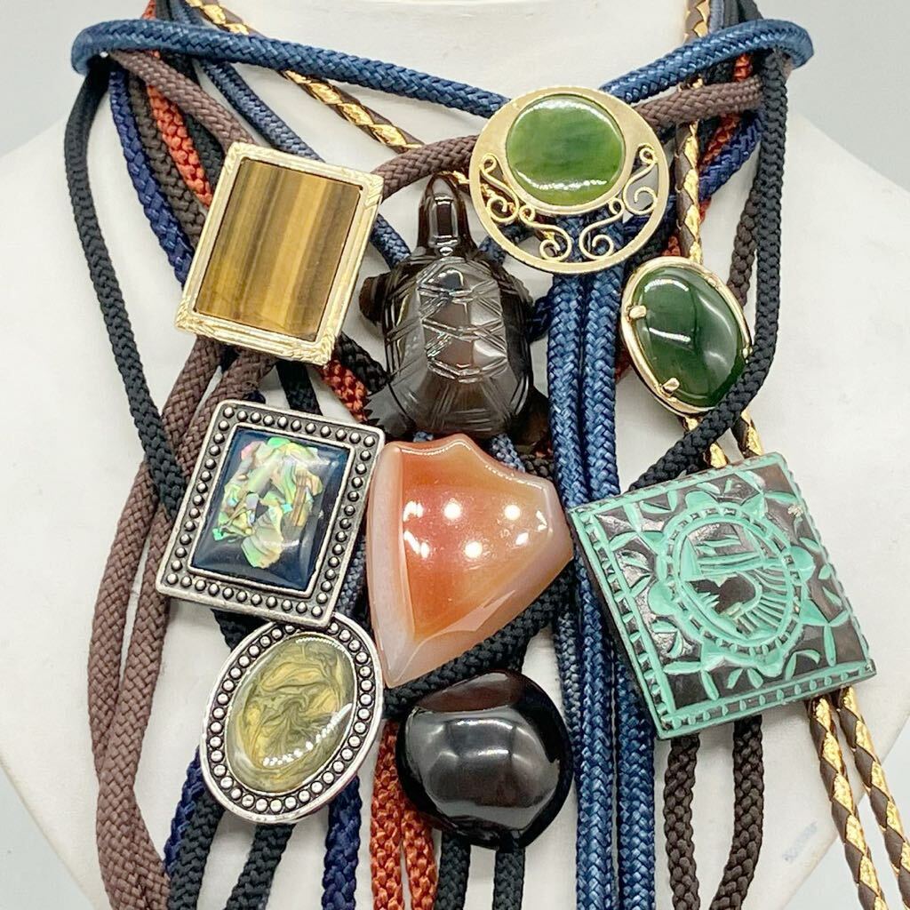 Yahoo!オークション - ループタイ9点おまとめ s約243g ネクタイ カラ...