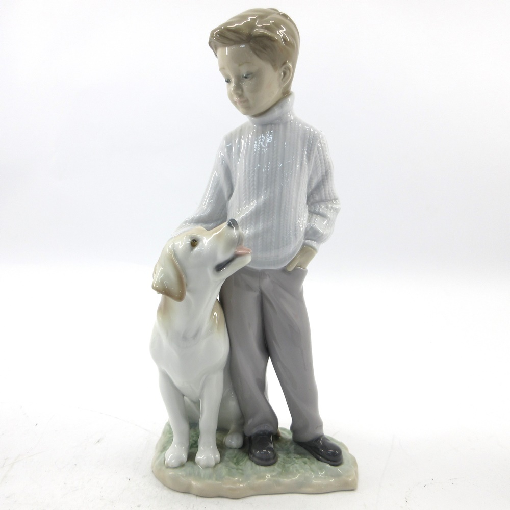 Yahoo!オークション - 1円〜 Lladro リヤドロ #6902『僕の親友』『花カ...