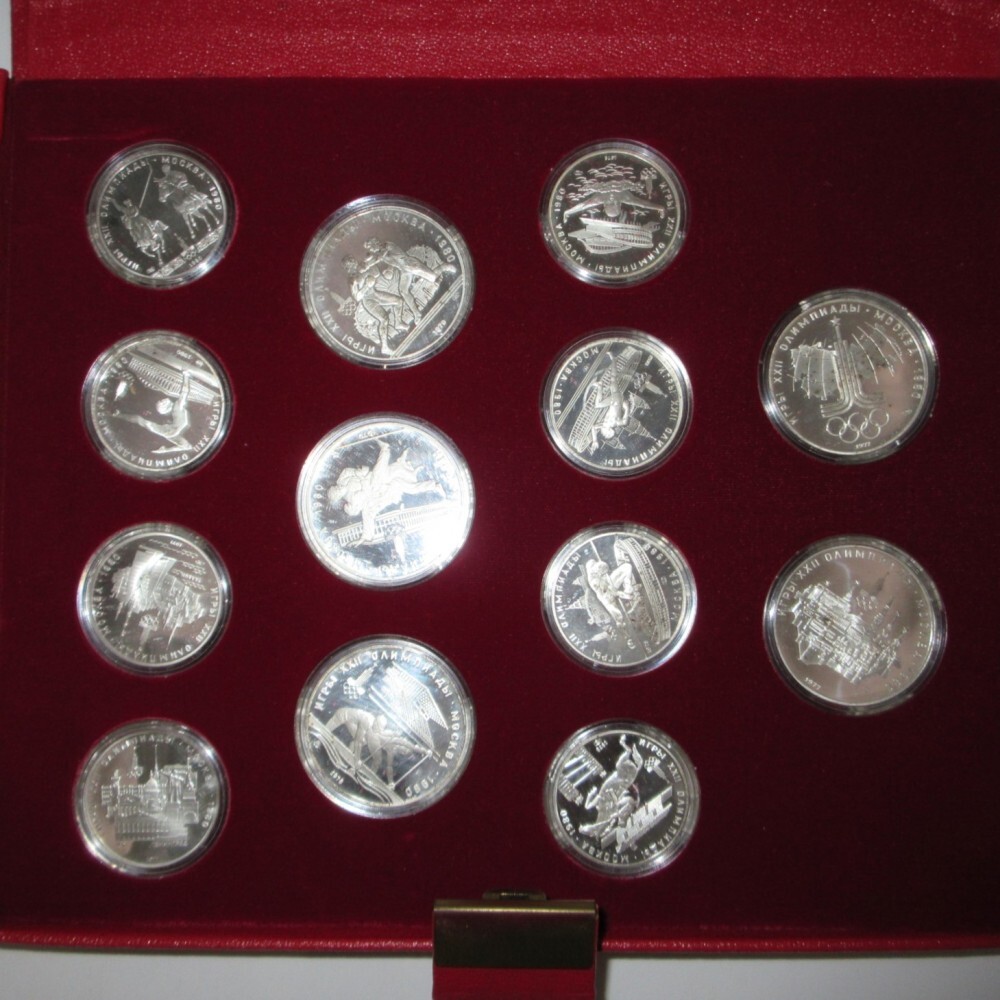 Yahoo!オークション - 1円〜 1980年 モスクワオリンピック 記念コイン ...