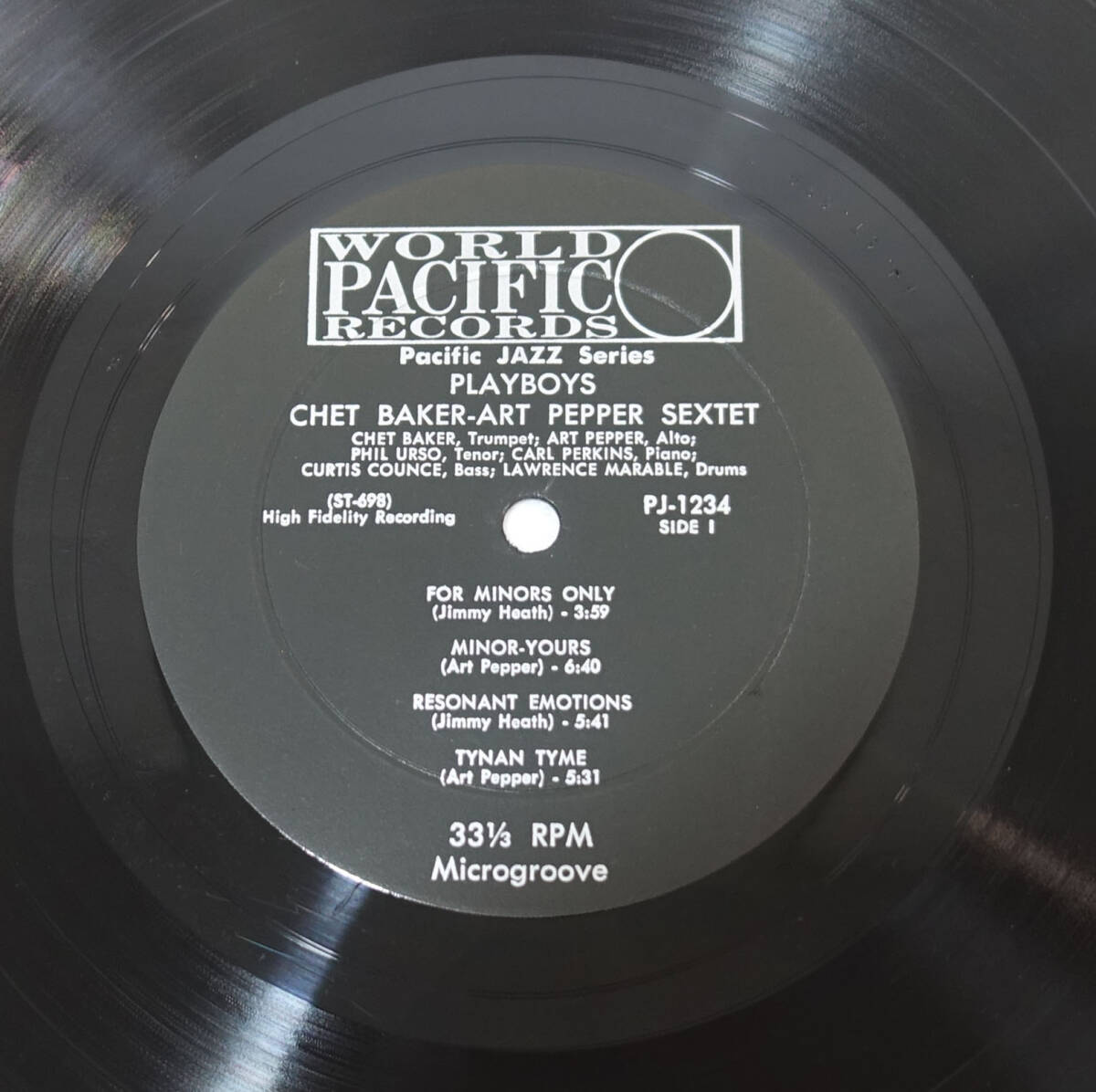 US Pacific Records PJ-1234 オリジナル Playboys / Chet Baker-Art Pepper Sextet DGレーベル(ジャズ一般)｜売買された ...