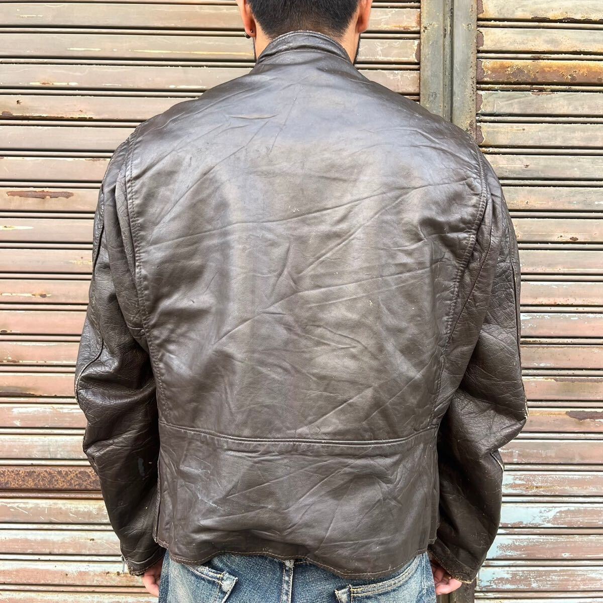 60s BROOKS ブルックス シングルライダース ジャケット レザー 60s BROOKS ブルックス シングルライダース ジャケット レザー