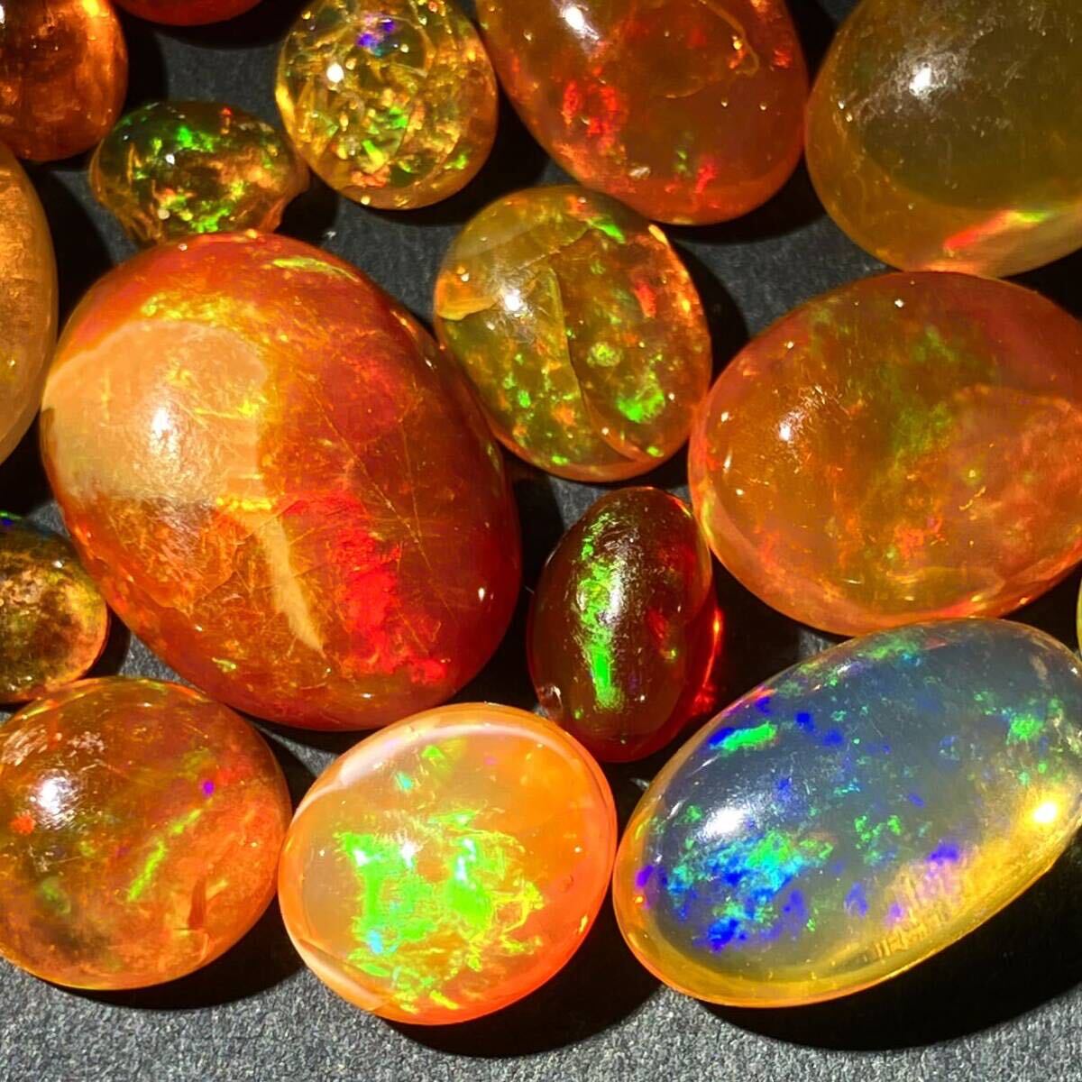 Yahoo!オークション - 遊色効果 天然ファイアオパールおまとめ42.5ct ...