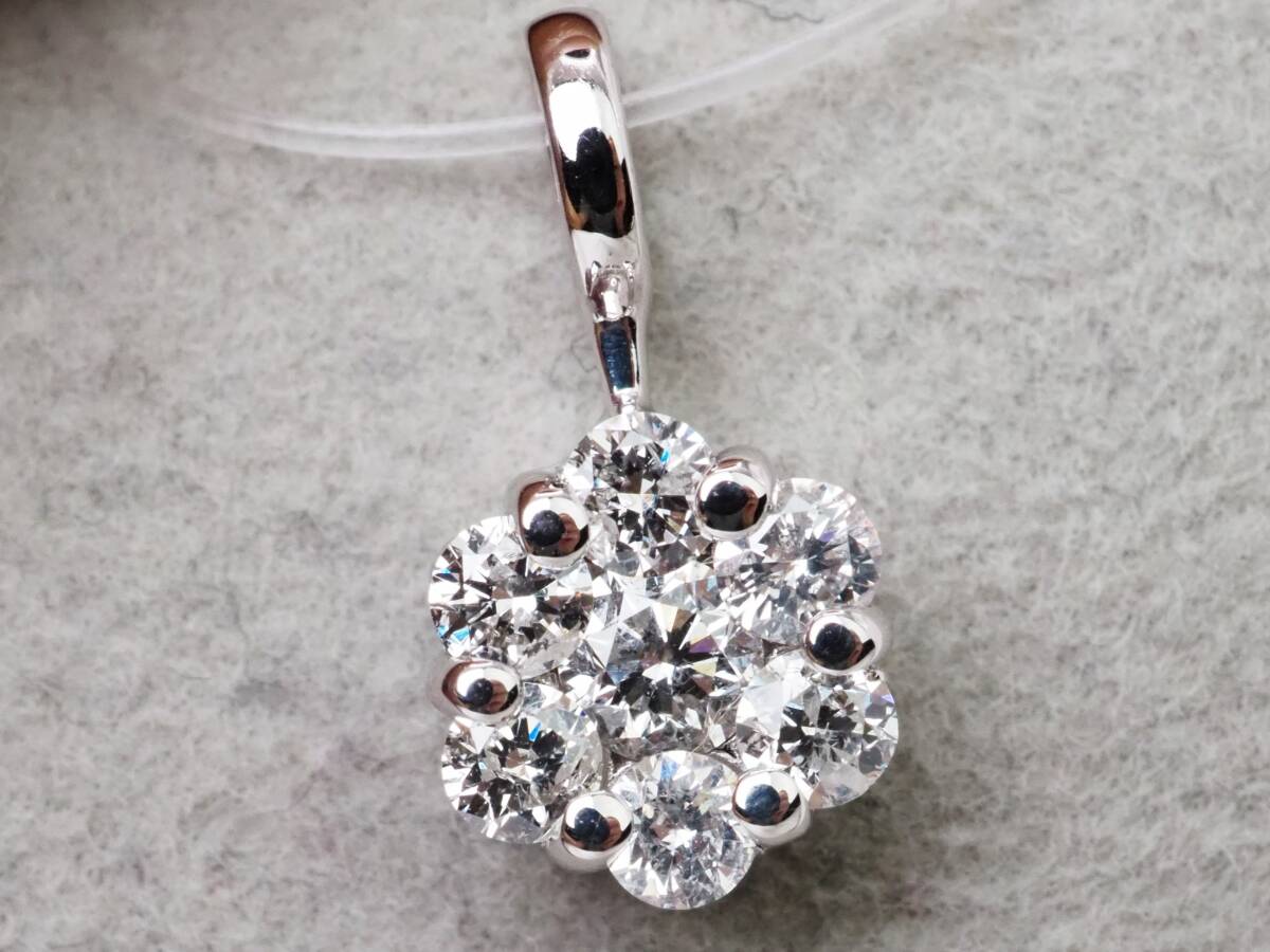 Yahoo!オークション - 【4824P】K18WG 天然ダイヤモンド 0.47ct/0.9g ...