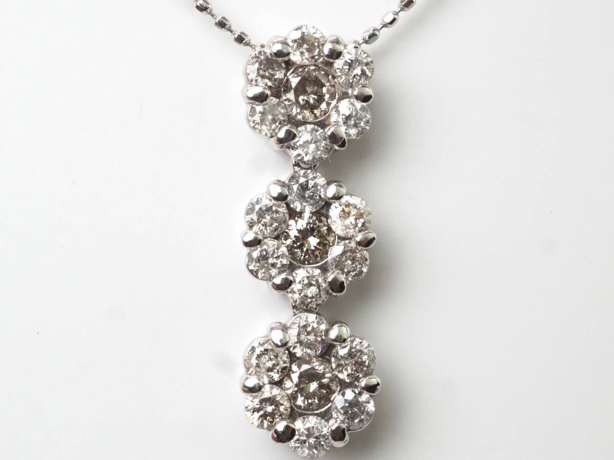 Yahoo!オークション - qq【5074T】K14WG 天然ダイヤモンド 1.00ct/2.8g...