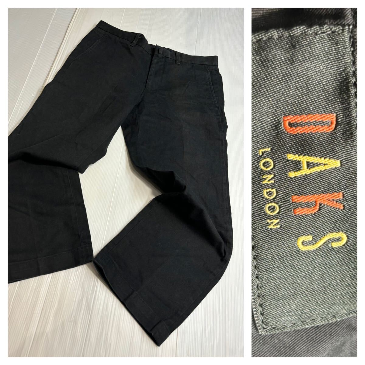 Yahoo!オークション - DAKS ダックス オンワード樫山 肉厚 漆黒 スラッ...