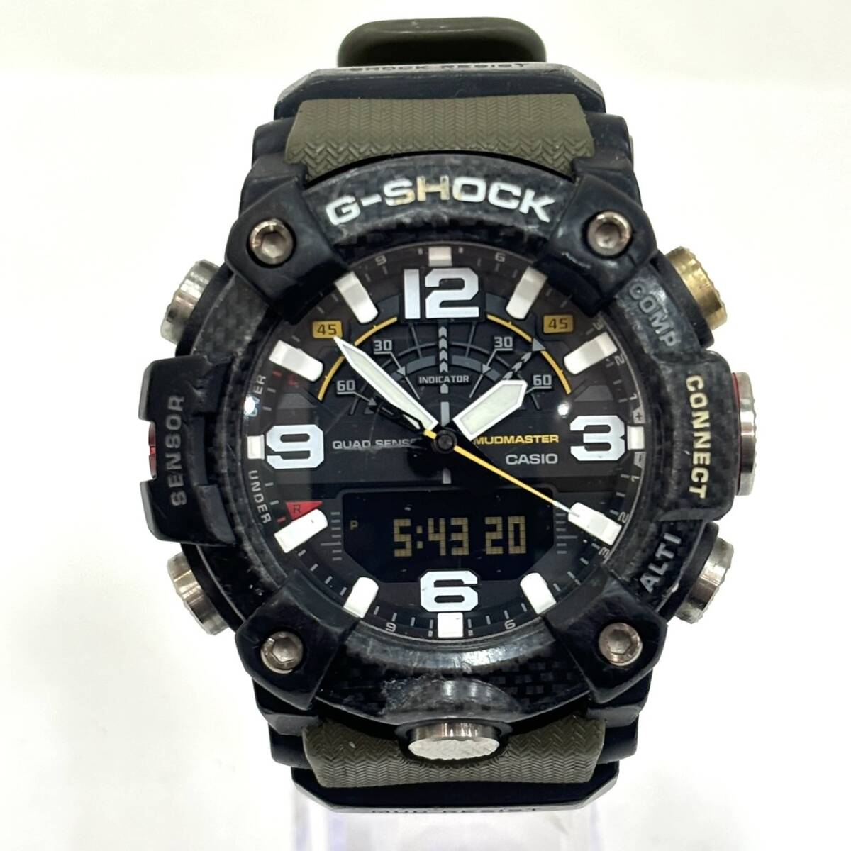 現状品 CASIO カシオ G-SHOCK GG-B100 MUDMASTER マッドマスター アナデジ クオーツ 腕時計 ブラック×カーキ(その他)｜売買されたオークション情報、yahooの ...