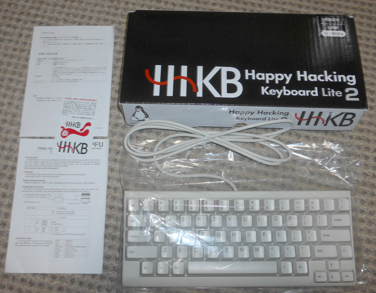 Yahoo!オークション - PFU HHKB Happy Hacking Keyboard Lite2 英語配...