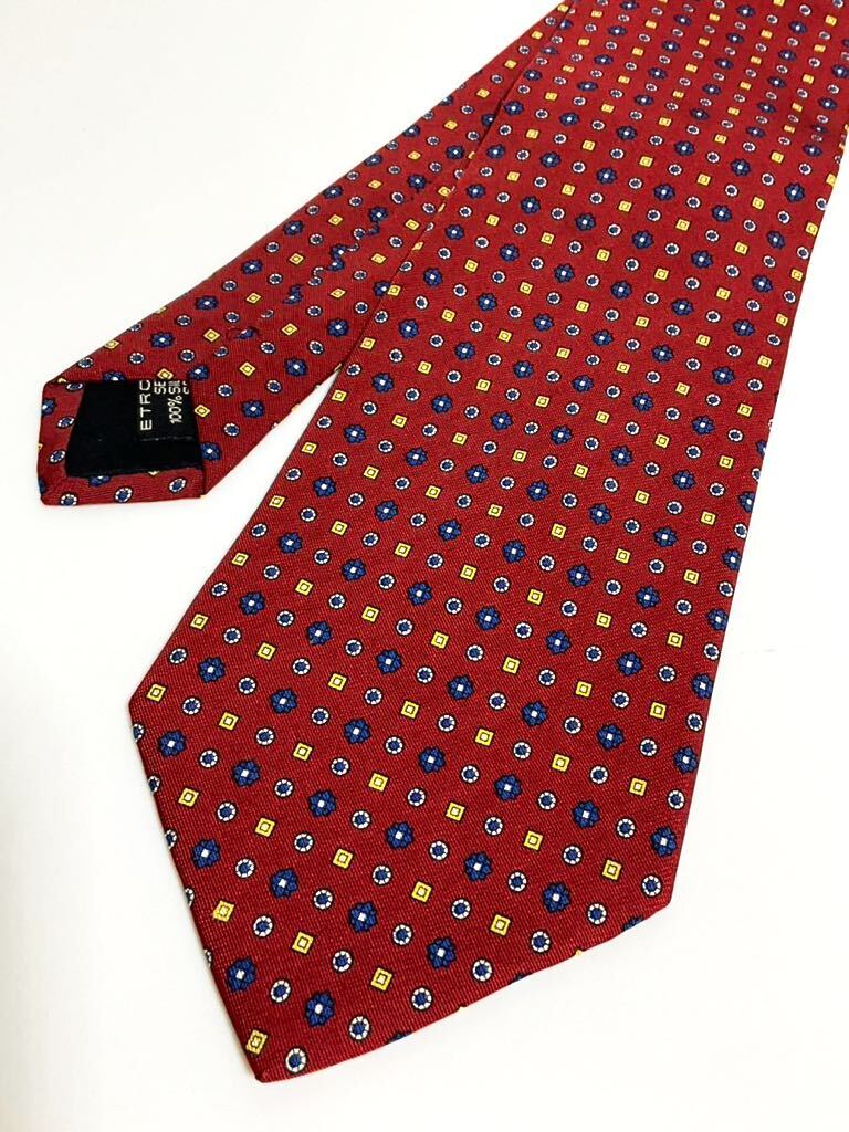 Yahoo!オークション - エトロ ETRO ネクタイ レッド系 柄 送料185円（...
