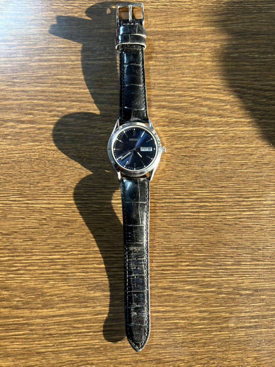 Yahoo!オークション - セイコー 7n43-9080 ネイビーブルー文字盤