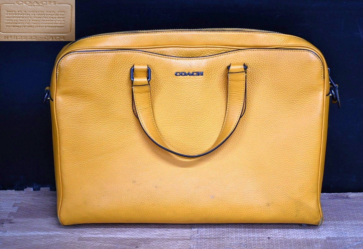 Yahoo!オークション - NY9-138【現状品】COACH ビジネスバッグ C8174 ...