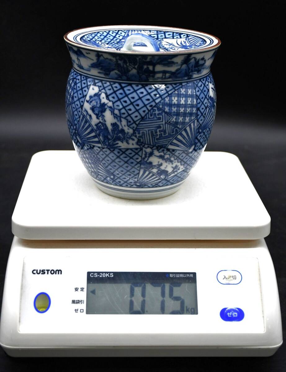 Yahoo!オークション - NY9-197【現状品】平安白鳳 水指 楼閣山水花文 ...