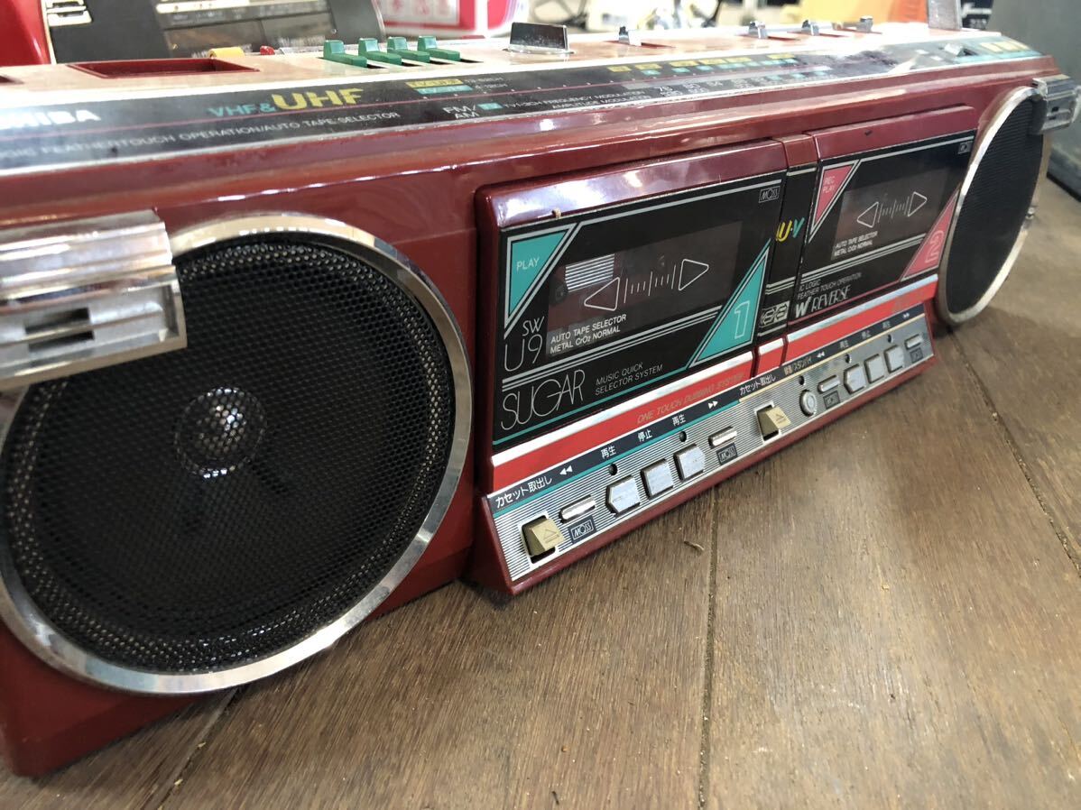 Yahoo!オークション - TOSHIBA SUGAR RT-SWU9 ダブルラジカセ レッド ...