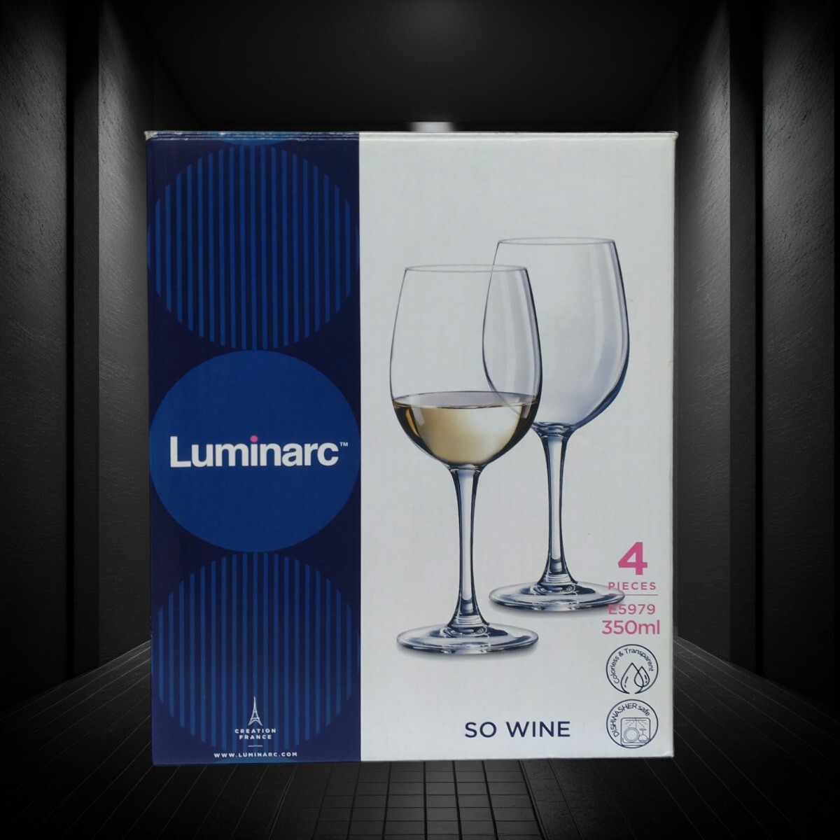 Yahoo!オークション - Luminarc リュミナルク フランス製 ワイングラス...