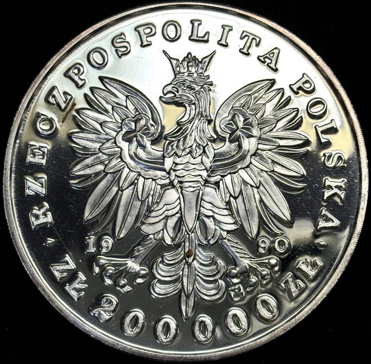 Yahoo!オークション - 【ポーランド特大銀貨】(5オンス(156g)純銀 直径...