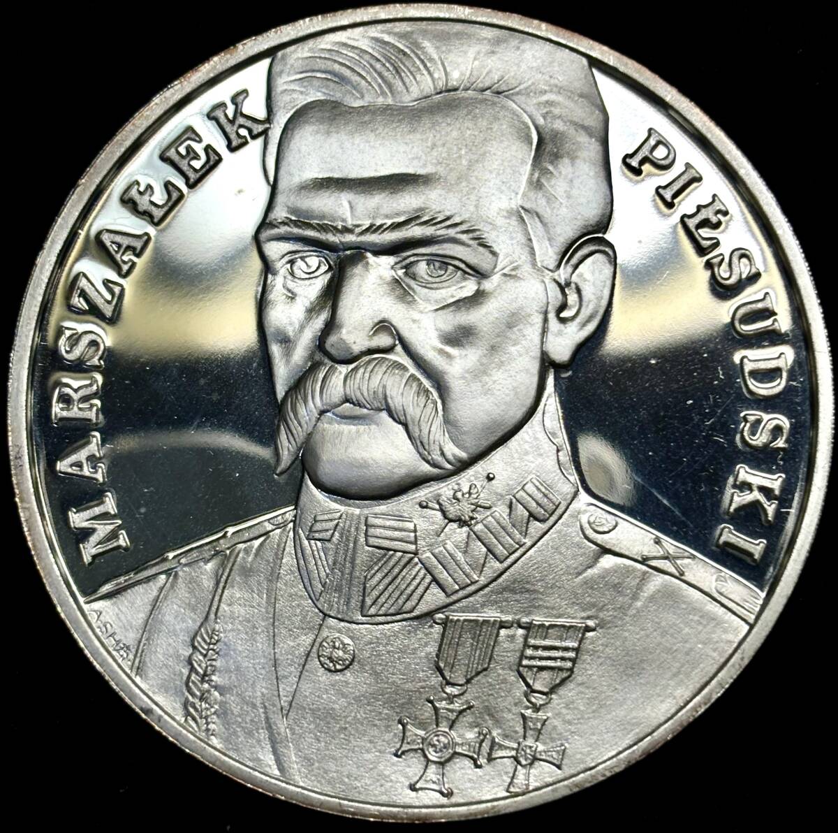 Yahoo!オークション - 【ポーランド特大銀貨】(5オンス(156g)純銀 直径...