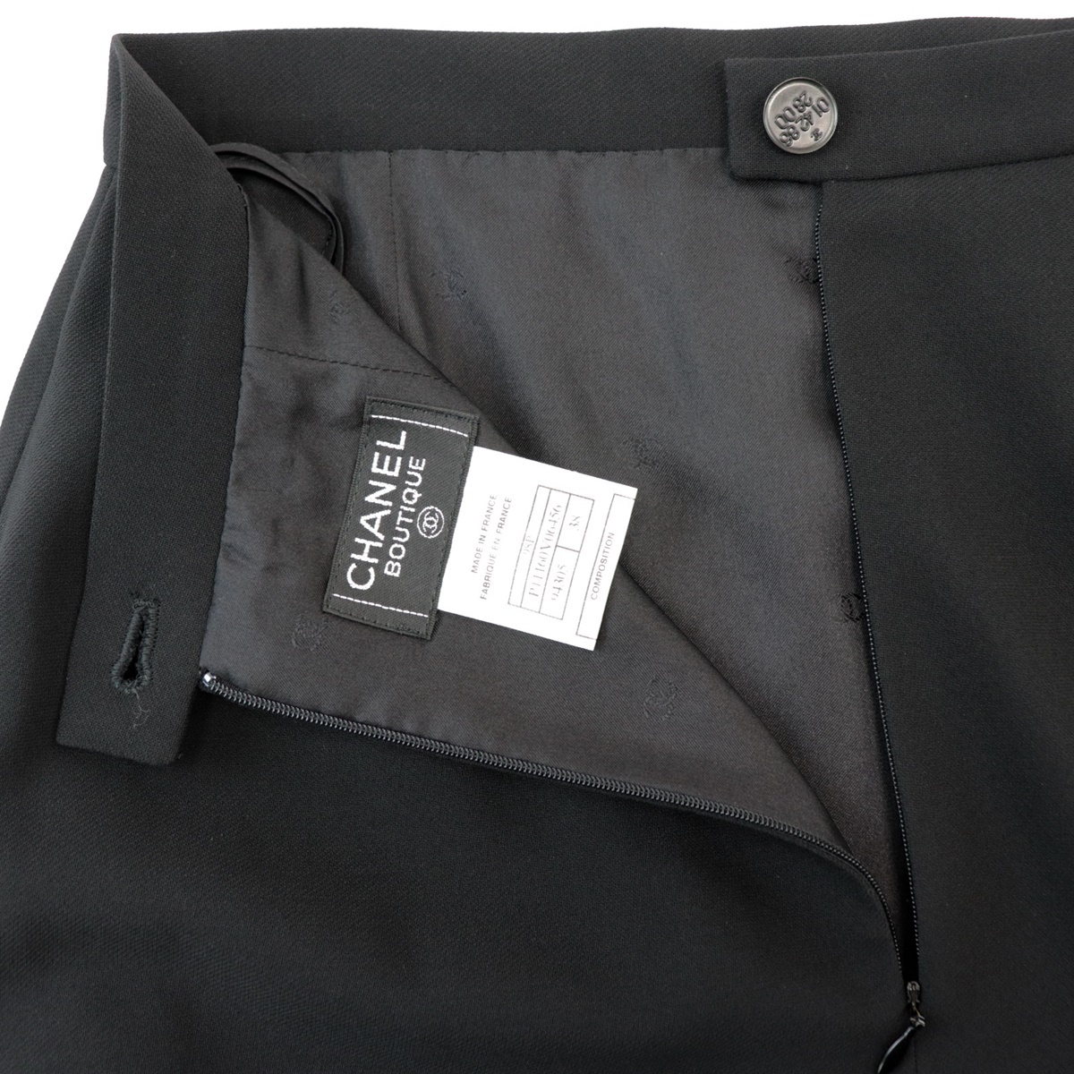 Yahoo!オークション - 美品 シャネル ヴィンテージ 98P ウールタイトス...