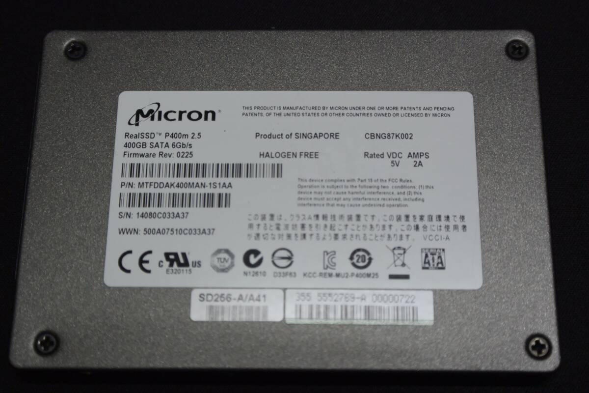 Yahoo!オークション - Micron RealSSD P400m SSD 400GB 2.5 inch イン...