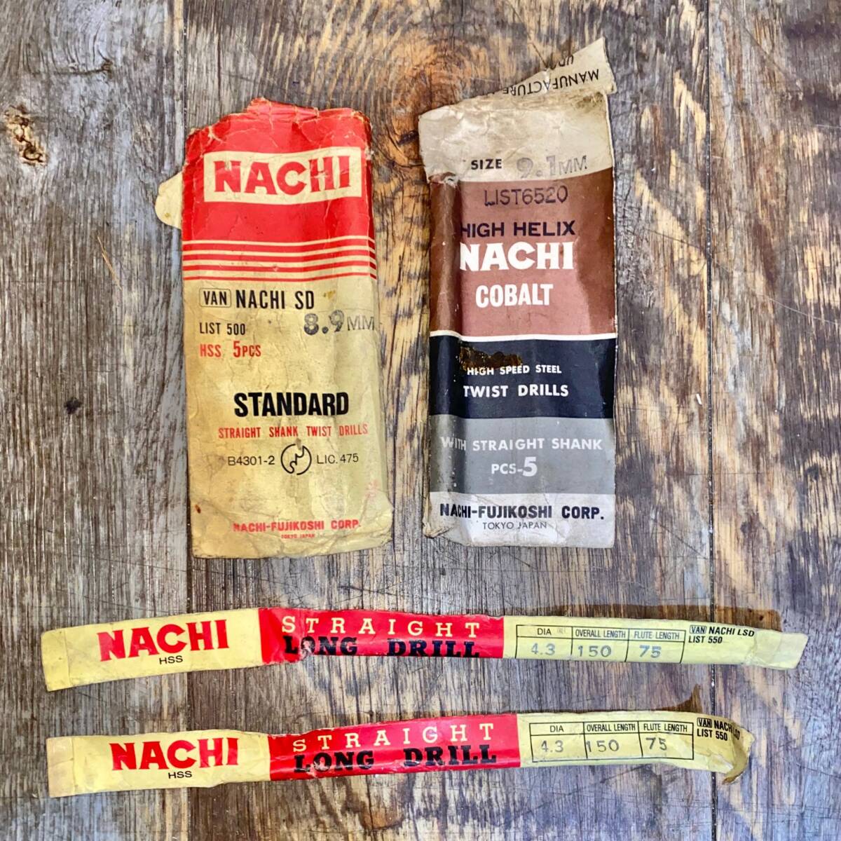 Yahoo!オークション - 【No.1107】NACCHI エンドミル ドリル 各種 サイ...