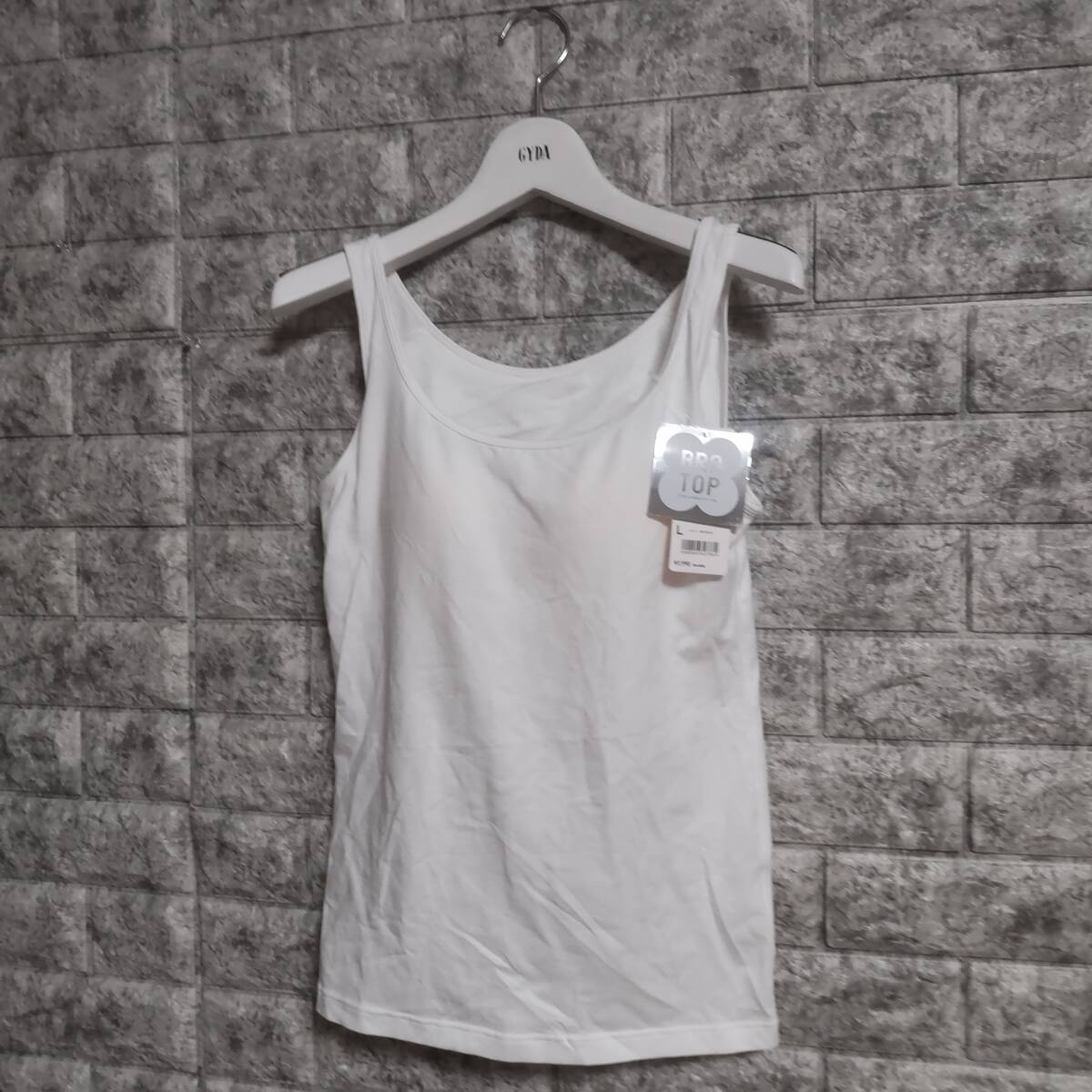 Yahoo!オークション - ユニクロ ブラタンクトップ ホワイト サイズL バ...