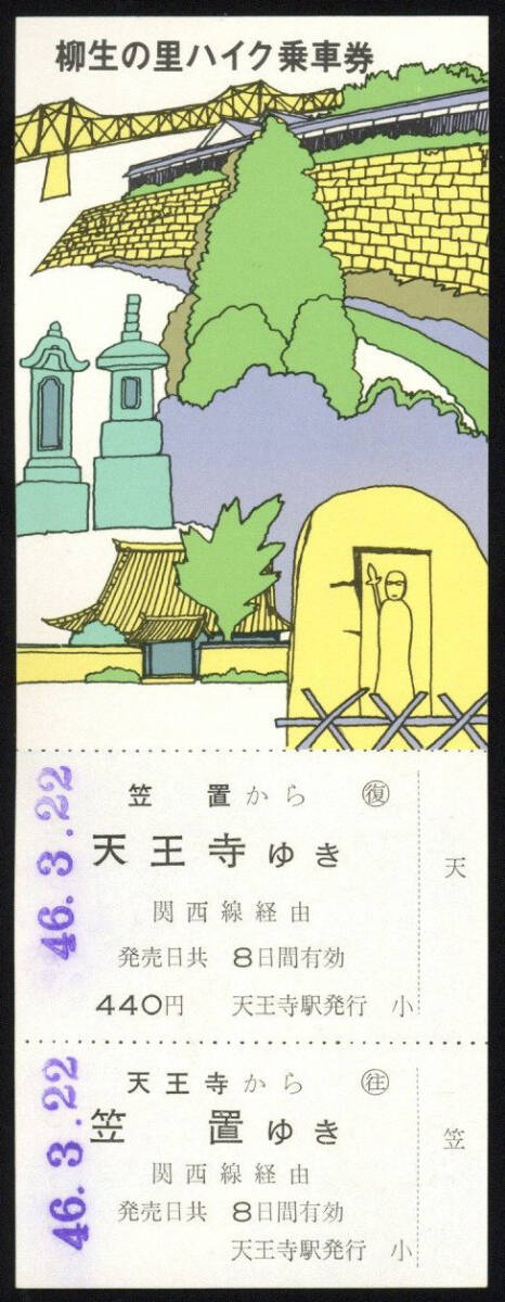 Yahoo!オークション - S46 柳生の里ハイク乗車券
