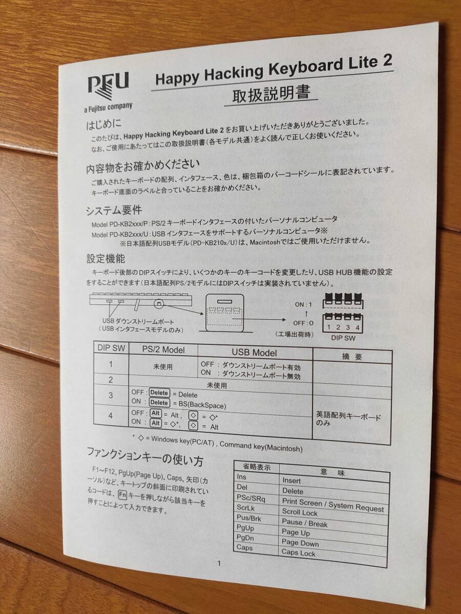 Yahoo!オークション - PFU Happy Hacking Keyboard HHKB 白 日本語