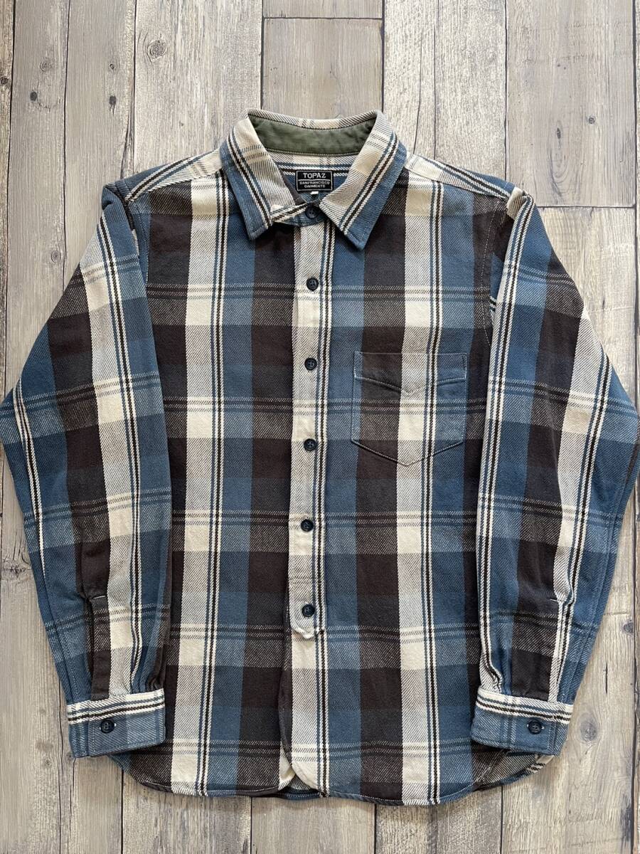 Yahoo!オークション - TOPAZ(トパーズ) TS-2098フランネルシャツ⑫ siz...