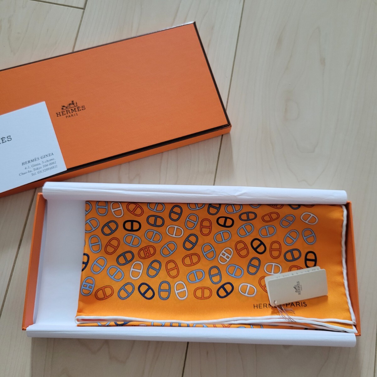 Yahoo!オークション - HERMES エルメス スカーフ プチカレ シェーヌダ...