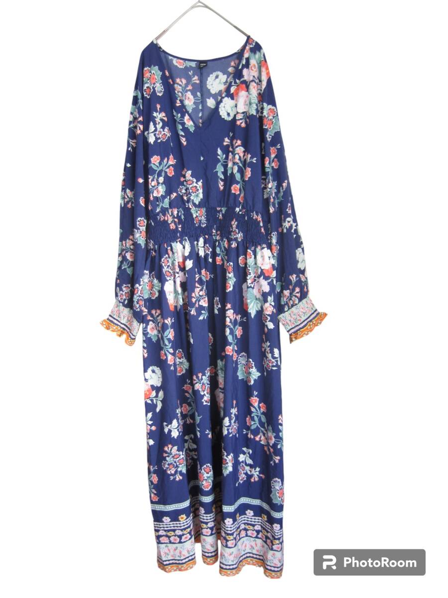 Yahoo!オークション - A3 美品 【4XL）～5L・6L着用可 ネイビー 花柄 ...