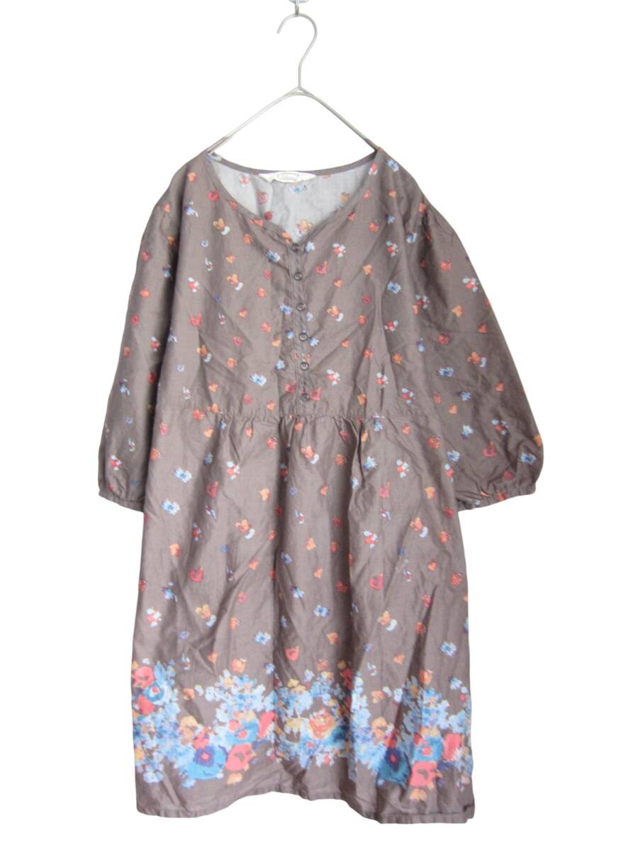 Yahoo!オークション - D46 美品 【4L】 ～5L着用可 ブラウン アート柄...