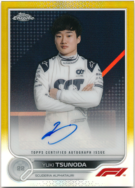 Yahoo!オークション - 角田裕毅 F1 2022 Topps Chrome Formula 1 Gold ...