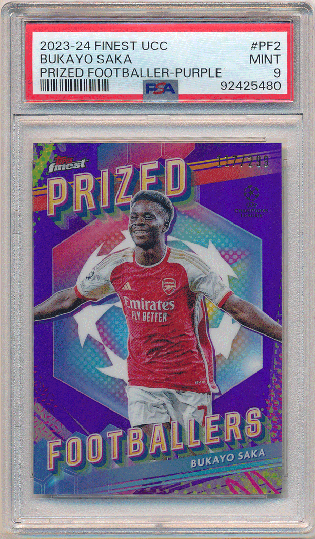 Yahoo!オークション - Bukayo Saka 2023-24 Topps Finest UCC UEFA Pri...